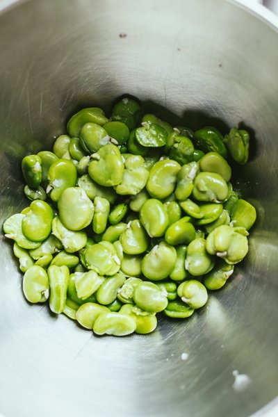 Sautéed frozen edamame and broad (fava) beans - Lagom